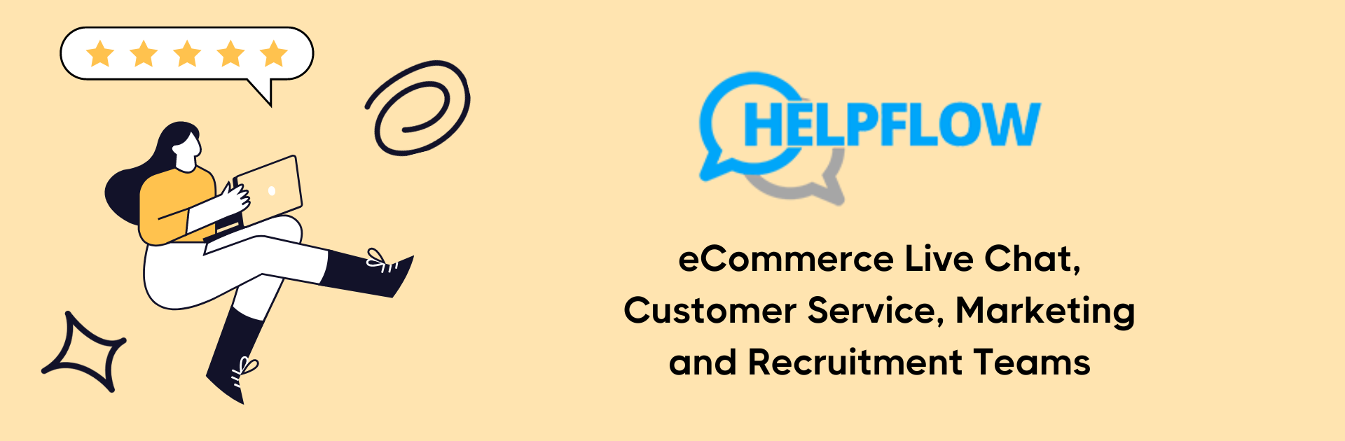 eCommerce Live Chat, Customer Service, Marketing and Recruitment Teams | HelpFlow